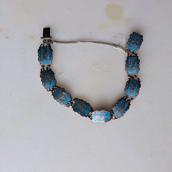 Jewelry | Siam Bracelet With Blue Background 9 Dancers | Poshmark
